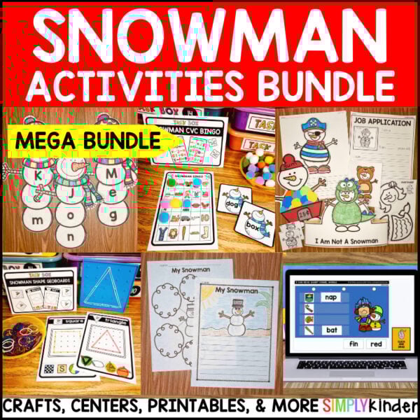 Snowman Activities, Craft, Name, Disguise a Snowman, Centers, Writing ...