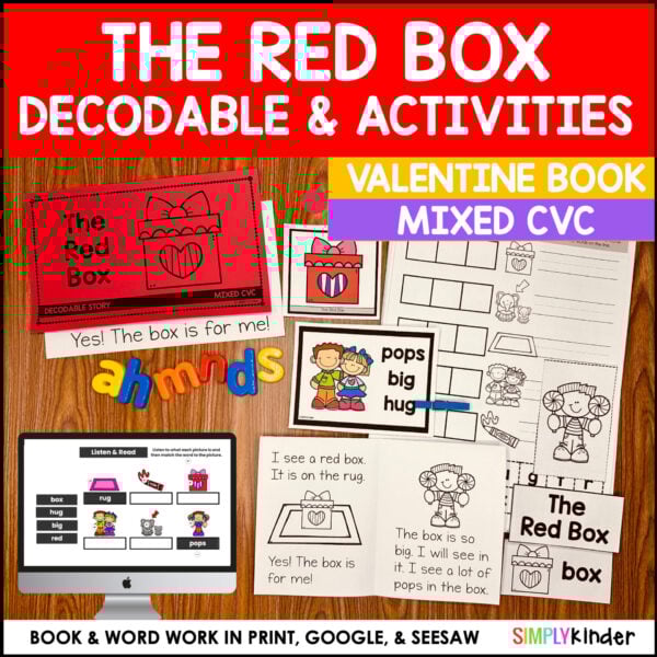 Valentine's Day Reading Activities, Decodable Reader, Science of ...