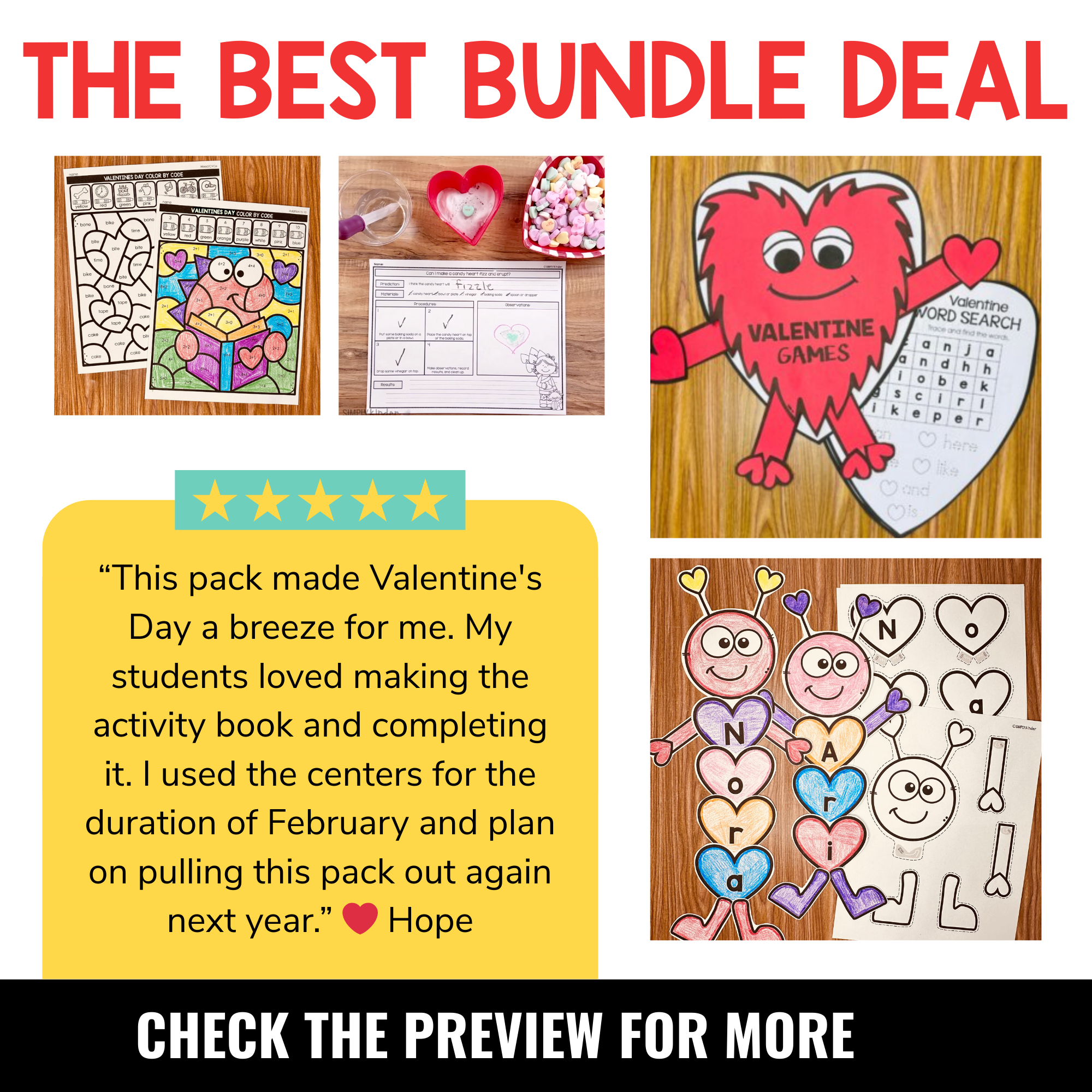 Valentines Day Kindergarten MEGA Activities, Crafts, Centers, Math ...