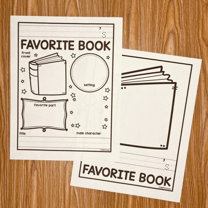Favorite Book Free Printable - Simply Kinder