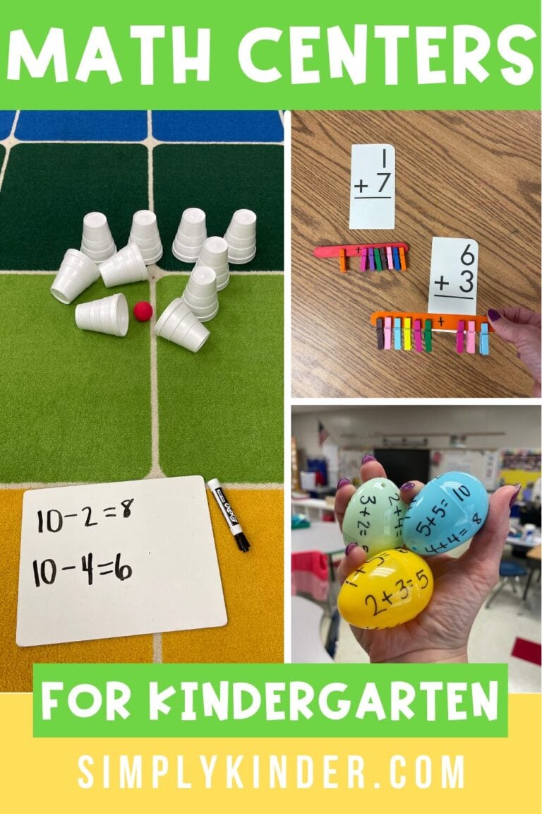 Math Center Ideas for Kindergarten - Simply Kinder