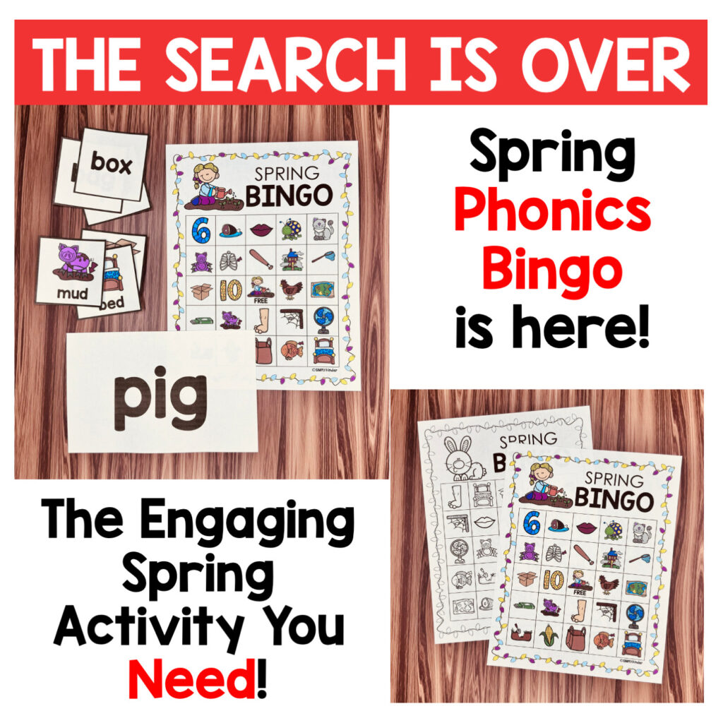 Spring Activities, Phonics Bingo, No-Prep CVC Decodable Game ...