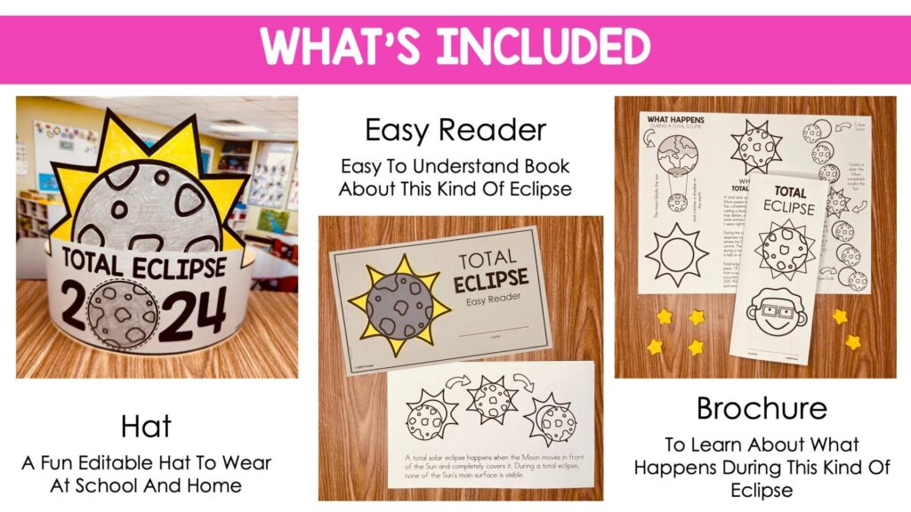 Total Eclipse Activities, Book, Hat, Brochure, & More - Simply Kinder