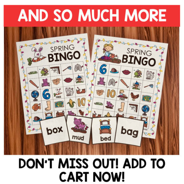 Spring Activities, Phonics Bingo, No-Prep CVC Decodable Game ...
