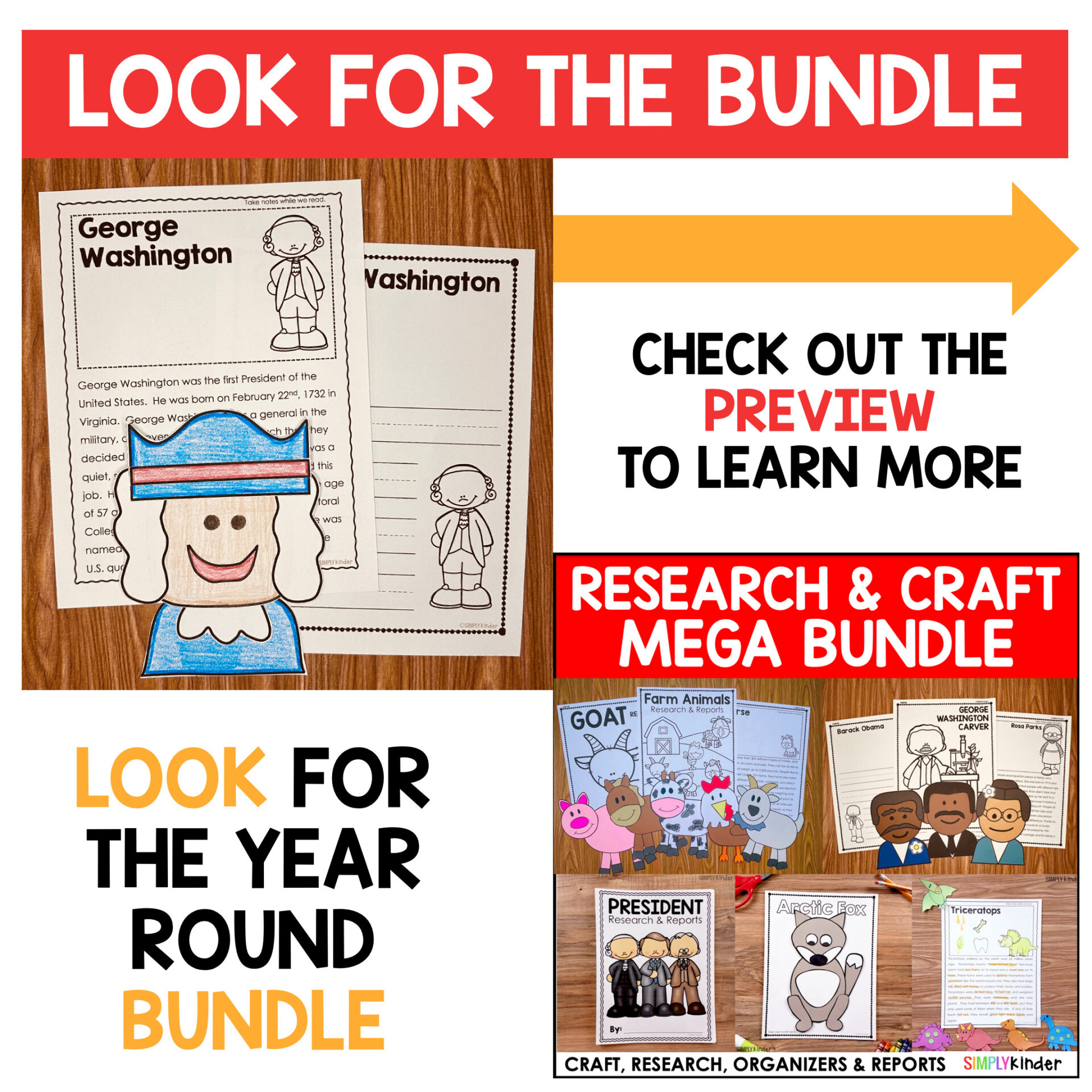 George Washington Craft, Research, and Writing Activities - Simply Kinder