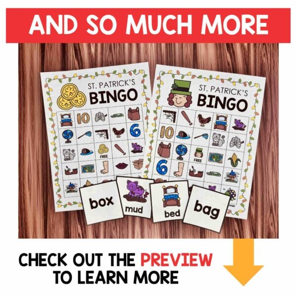 St. Patrick's Day Activity, Phonics Bingo, No-Prep CVC Decodable Game ...