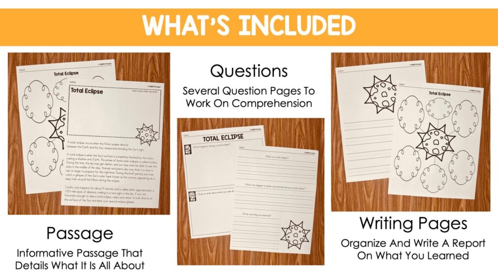 Total Eclipse Activities, Book, Hat, Brochure, & More - Simply Kinder