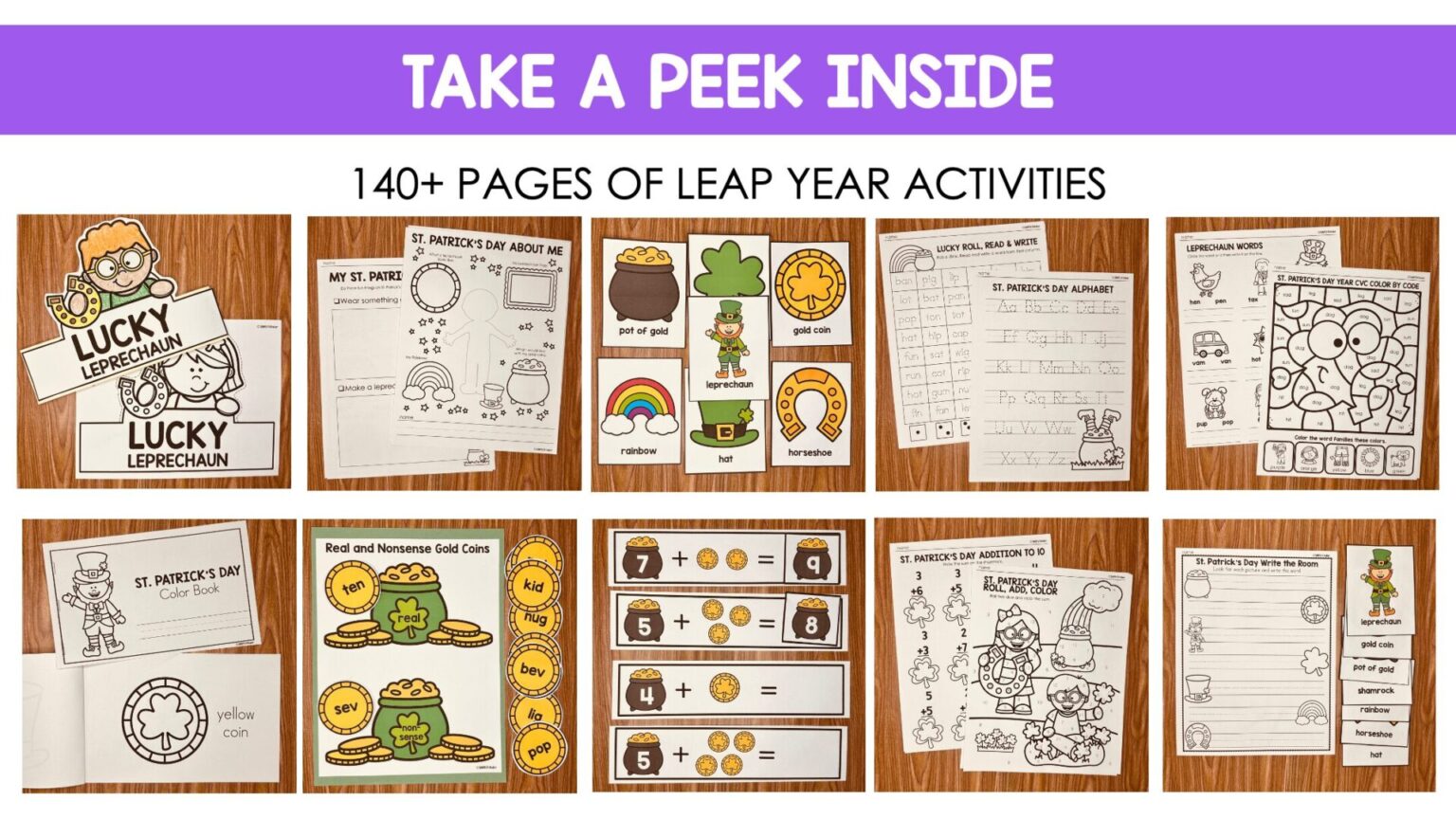 St. Patrick's Day No Prep Activities, Color by Code, Write the Room ...