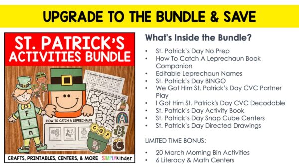 St. Patrick's Day Editable Name Craft & Leprechaun Activity for ...