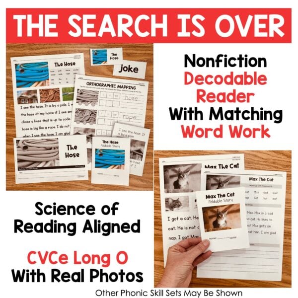 Nonfiction Decodable Readers & Word Work Activities with Real Pictures ...