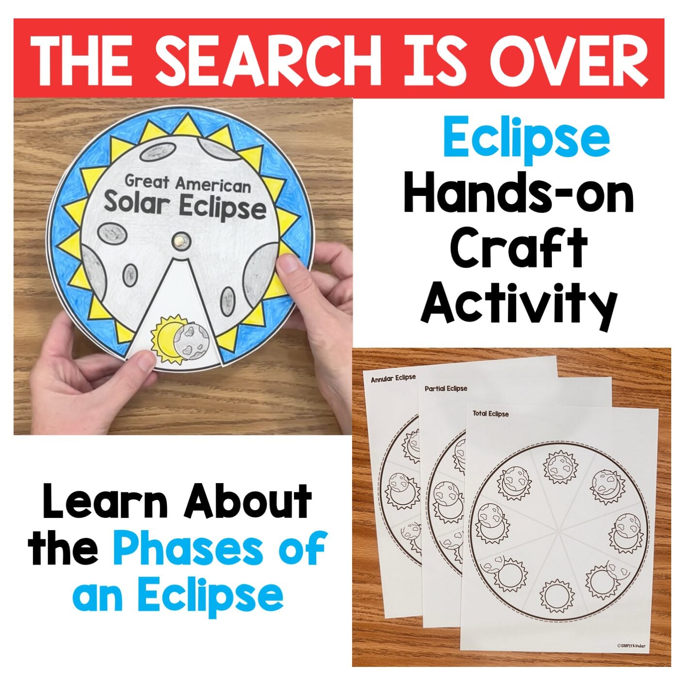 Eclipse Craft Spinner Editable Activities, Solar Eclipse for ...