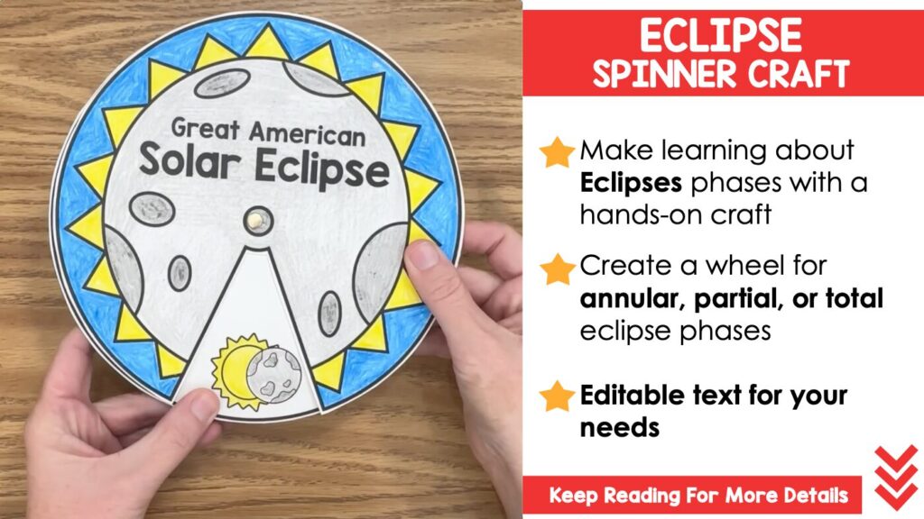 Eclipse Craft Spinner Editable Activities, Solar Eclipse for ...