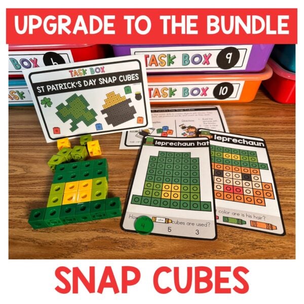St Patrick's Day Snap Cube Morning Bin Math Center - Simply Kinder