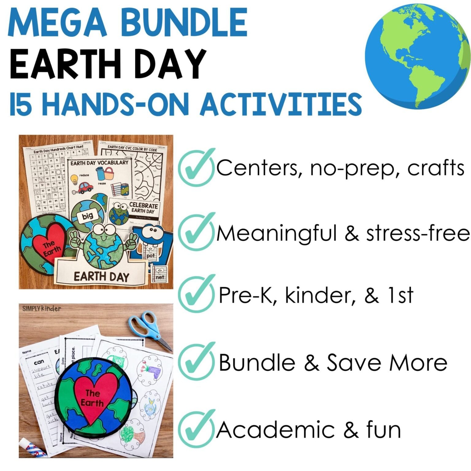 Earth Day MEGA Bundle of Activities: Crafts, Readers, Color by Code ...