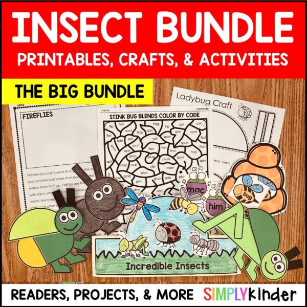 Insects & Bugs MEGA Activities: Crafts, Printables, Readers, Centers ...