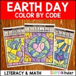 Earth Day Color by Code Activities, CVC, CVCe, Addition, Subtraction ...