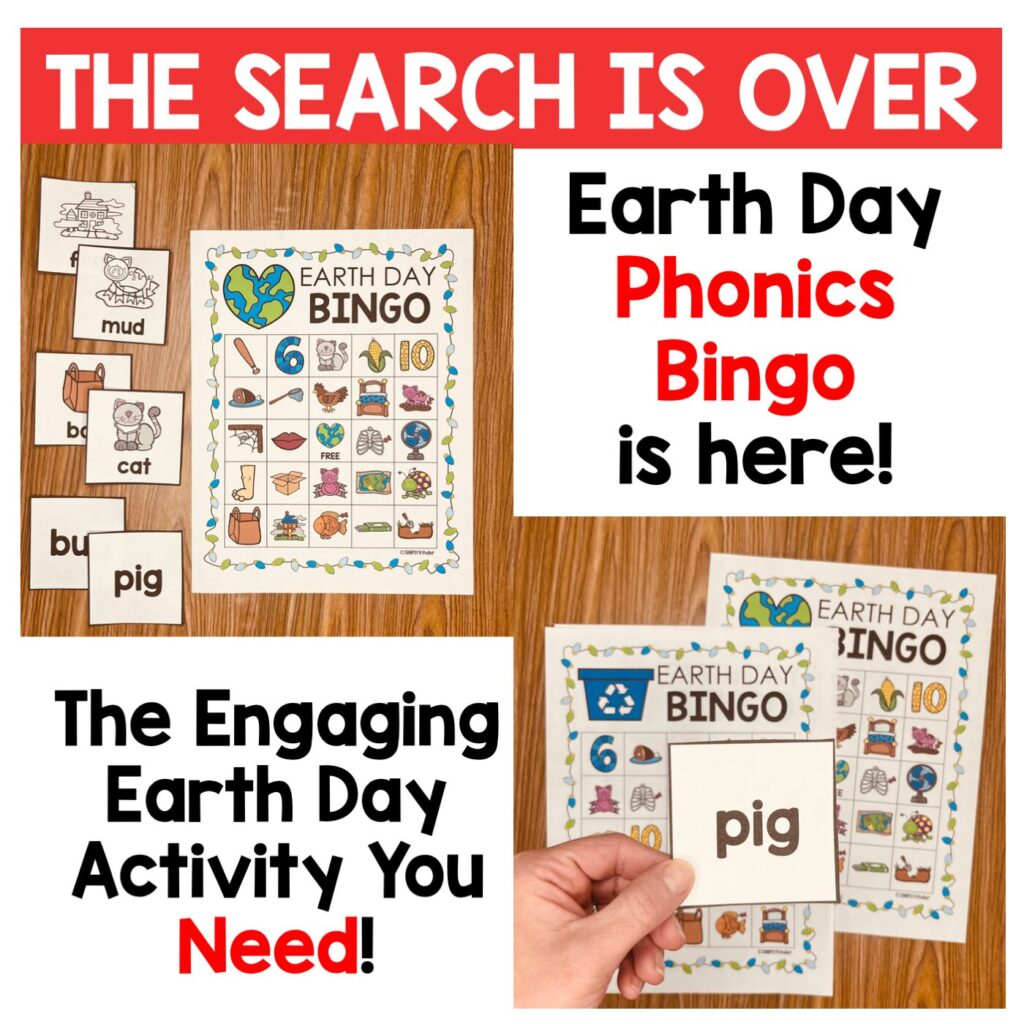Earth Day Activities, Phonics Bingo, No-Prep CVC Decodable Game ...