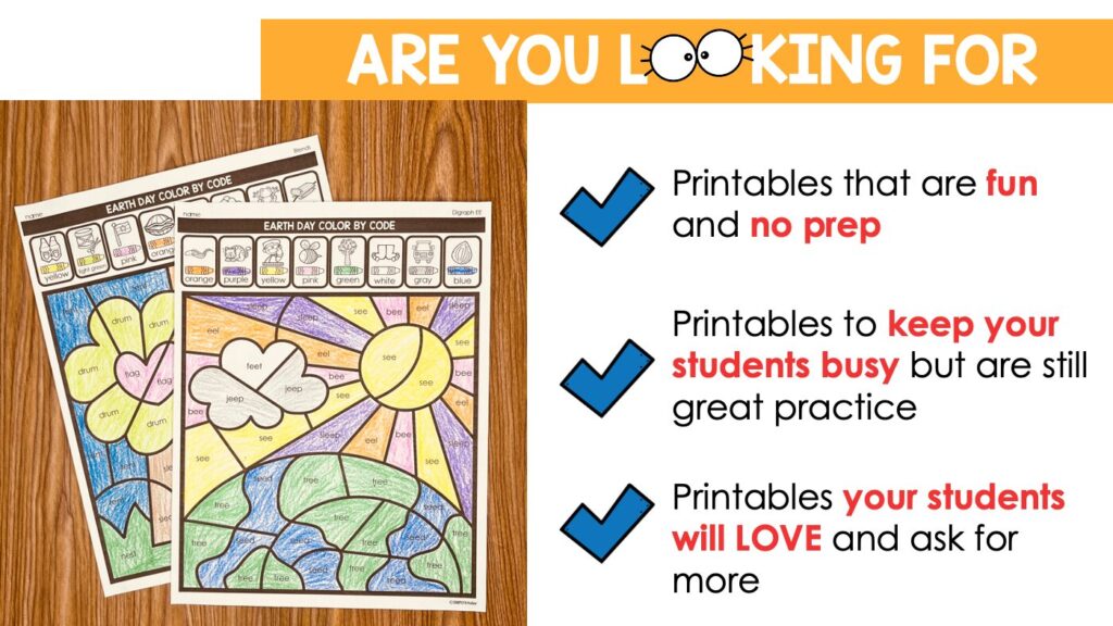 Earth Day Color by Code Activities, CVC, CVCe, Addition, Subtraction ...