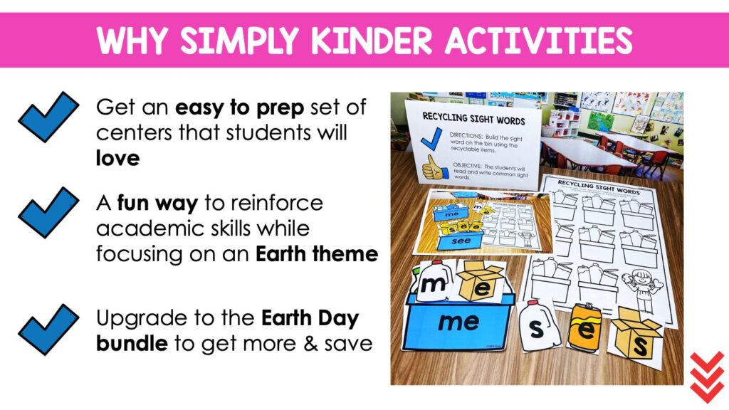 Earth Day Literacy & Math Activities Centers for Kindergarten, Numbers ...