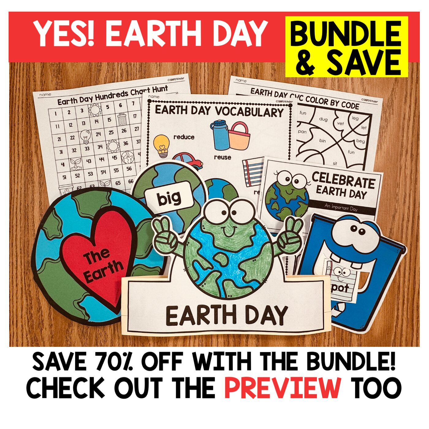 Earth Day MEGA Bundle of Activities , Crafts, Readers, Color by Code ...