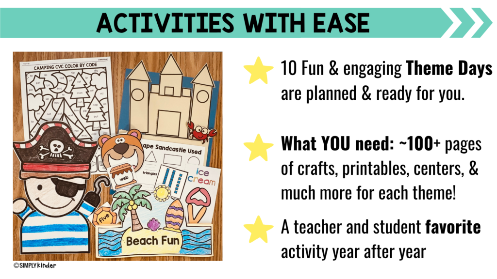 End of Year Theme Days, Last Week of School Kindergarten & 1st Grade ...