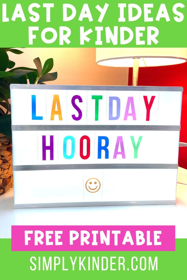 Last Day of School Ideas for Kinder - Simply Kinder