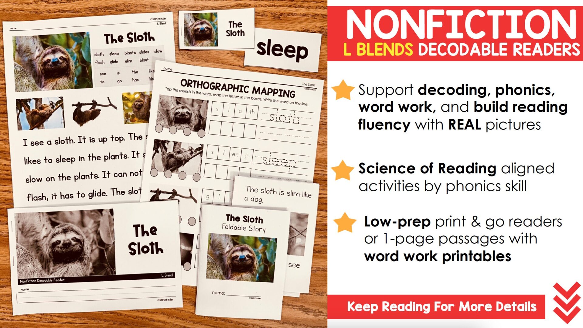 Blends Decodable Nonfiction Reader w/ REAL Pictures & Word Work ...