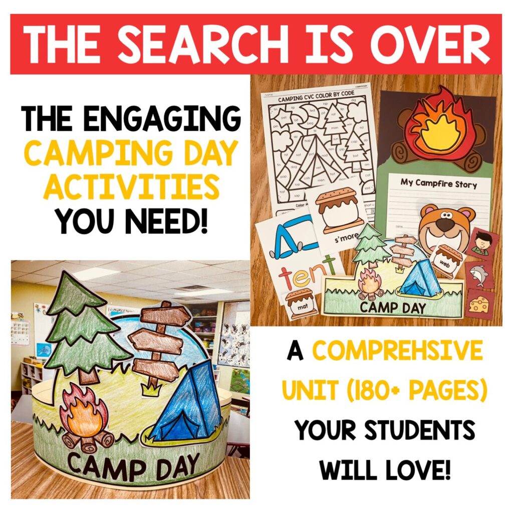 Camping Day Themed Activities, End of the Year: Crafts, Hats, MORE ...