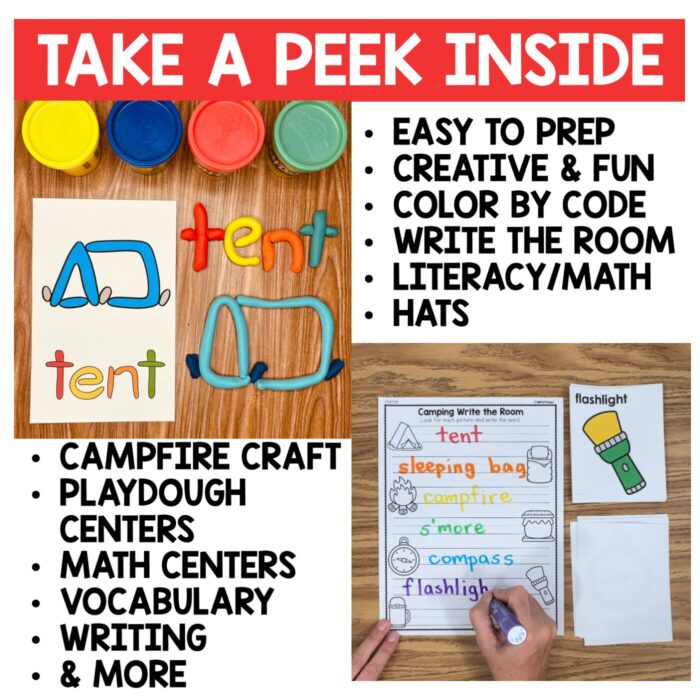 Camping Day Themed Activities, End of the Year: Crafts, Hats, MORE ...