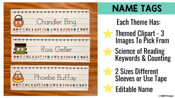 Editable Name Tags & Labels Bundle, Name Tracing Editable Name Plates ...