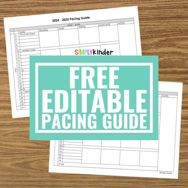 Free Pacing Guide for Any Grade Level! - Simply Kinder