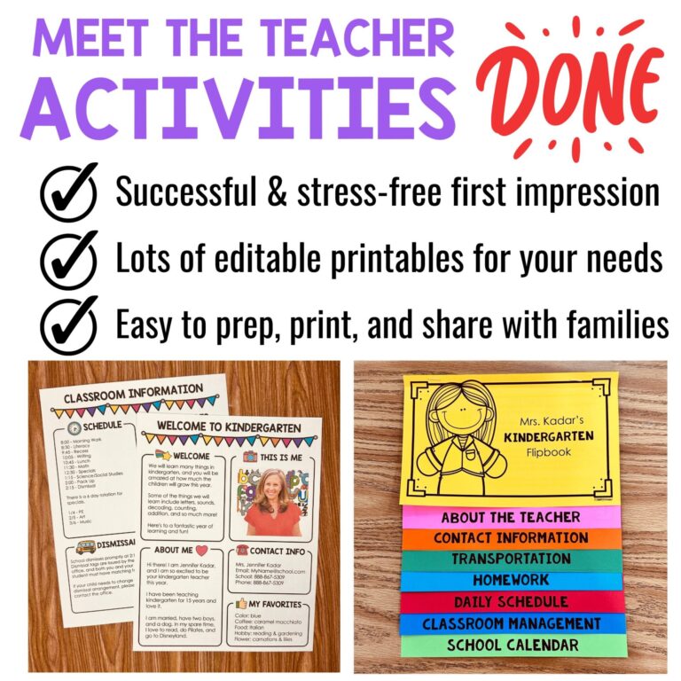 Meet the Teacher Night BUNDLE: Editable Sign-In, Forms, Stations ...