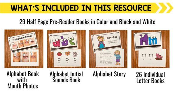 Pre Readers Alphabet Books for Kindergarten and Pre-K, Emergent Books ...