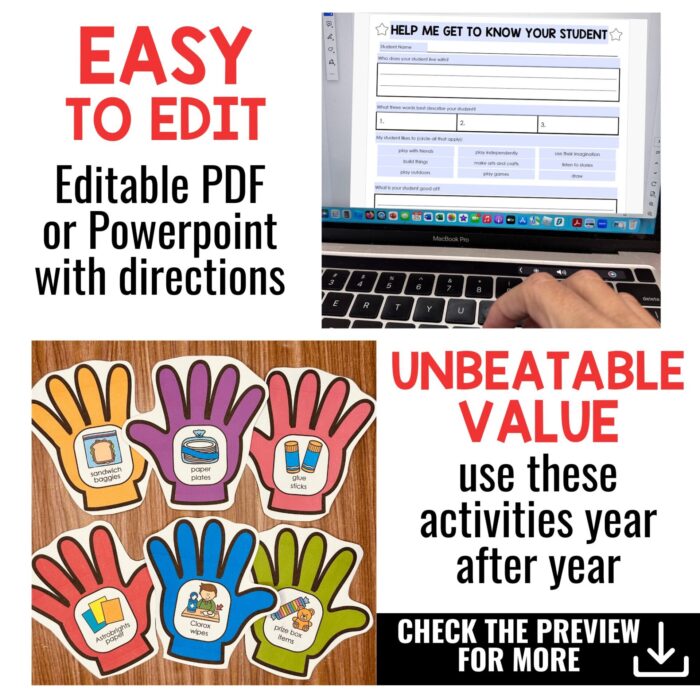 Meet the Teacher Night BUNDLE: Editable Sign-In, Forms, Stations ...