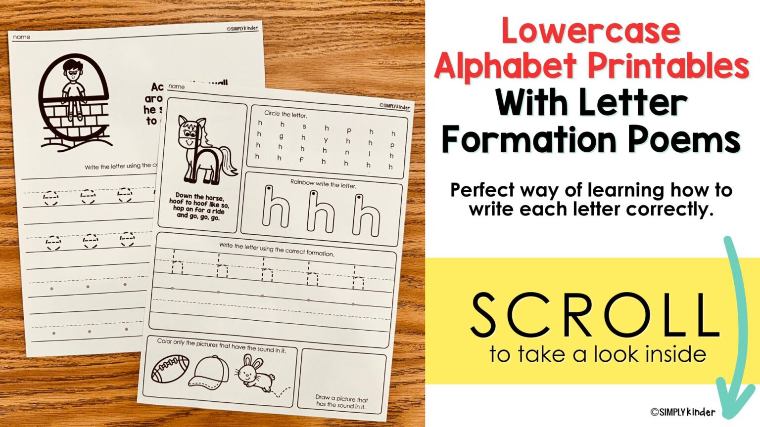 Alphabet Printables with Mnemonics for Writing – Lowercase Printables ...