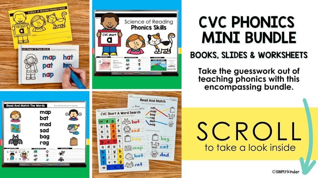 CVC Phonics Worksheets, Booklets, Posters & Teaching Slides, Science of ...