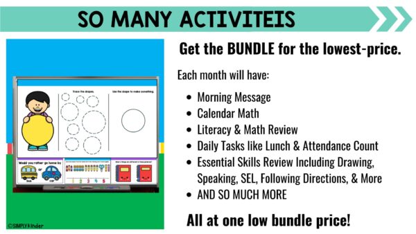 Kindergarten Morning Meeting Slides, Editable Daily Digital Morning ...