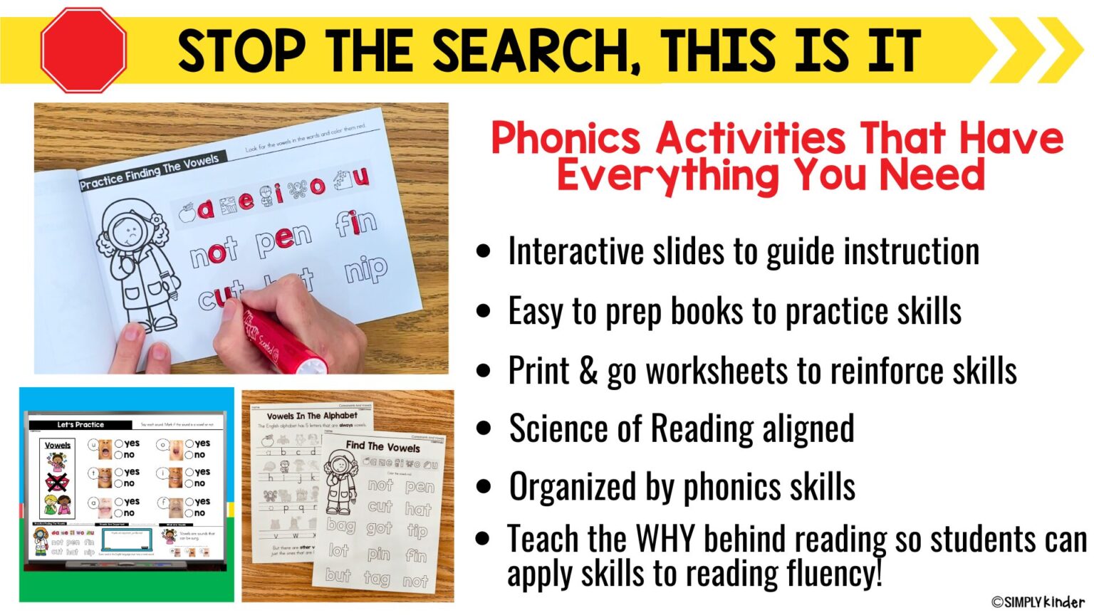 Consonants and Vowels Worksheets, Book, and Teaching Slides Phonics ...