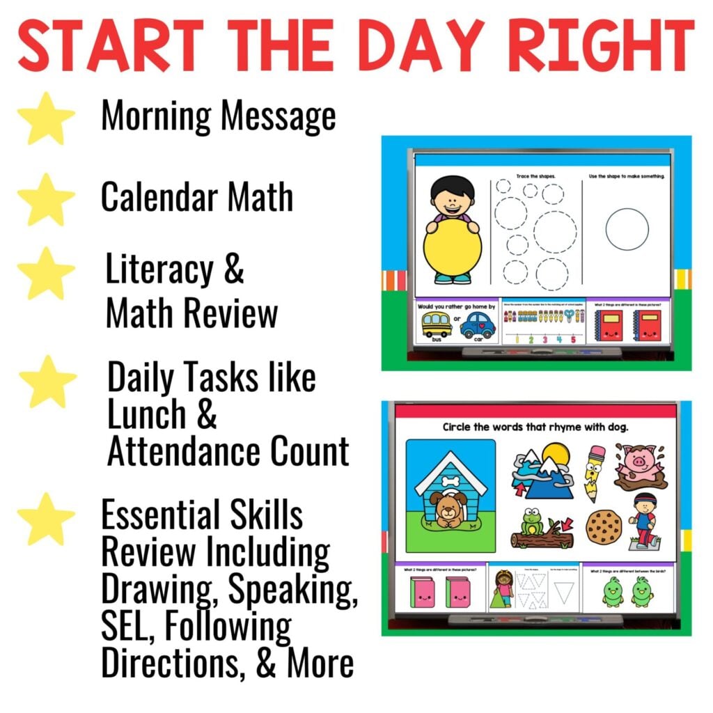 August Morning Meeting Slides Kindergarten , Editable Daily Digital ...