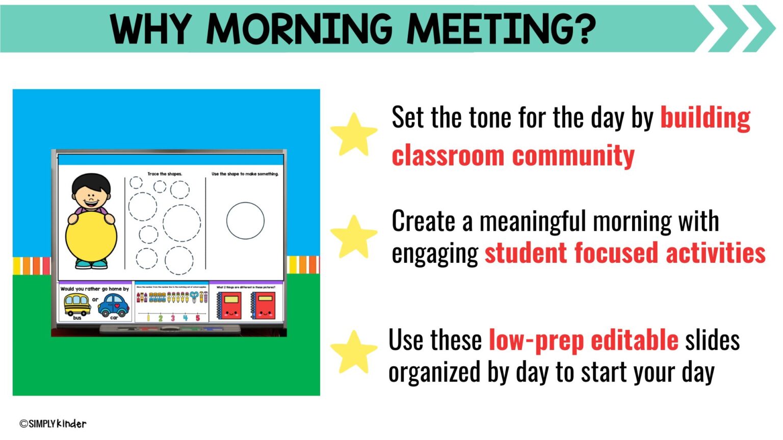Kindergarten Morning Meeting Slides, Editable Daily Digital Morning ...