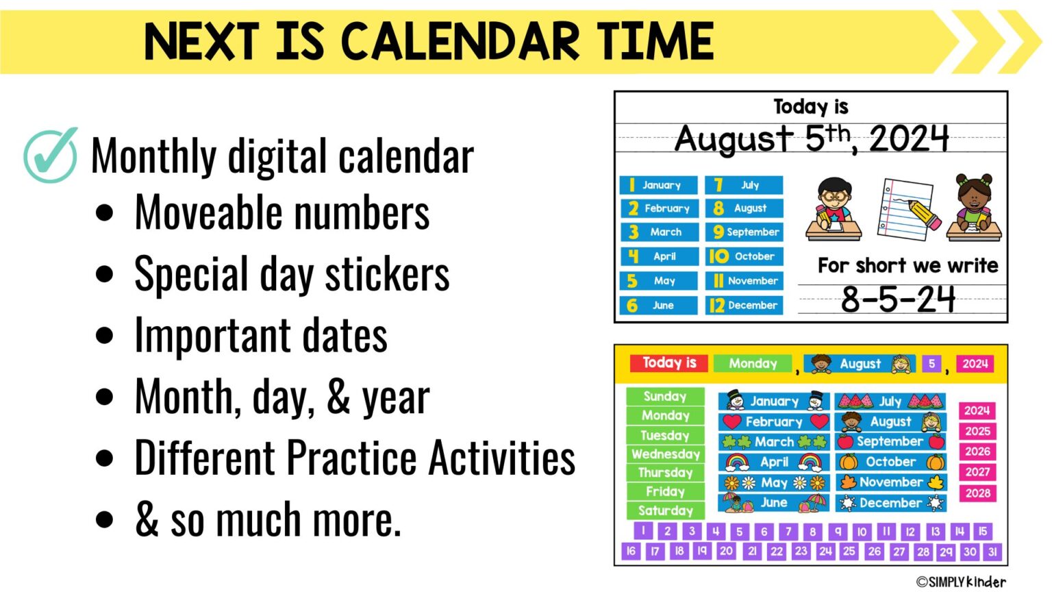 Kindergarten Morning Meeting Slides, Editable Daily Digital Morning ...