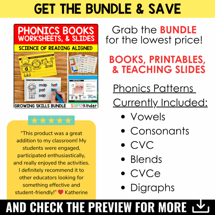 BUNDLE UP* Blends Phonics Worksheets for Kindergarten Science of ...