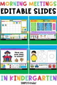 Morning Meeting Slides in Kindergarten - Simply Kinder