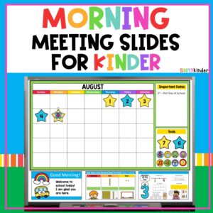 Morning Meeting Slides in Kindergarten - Simply Kinder