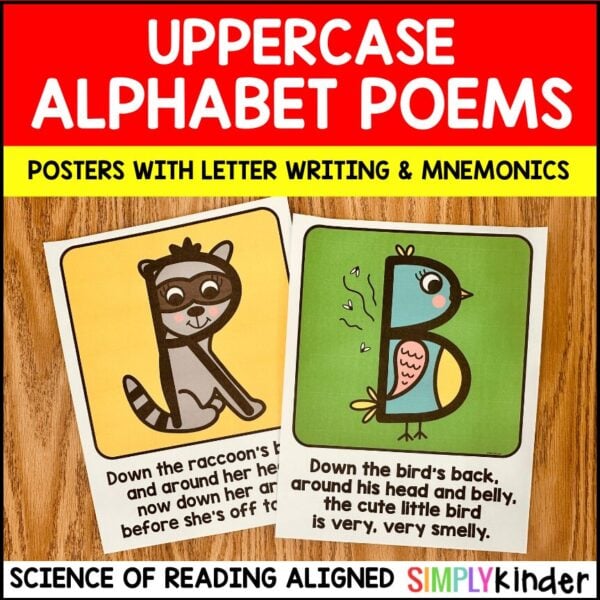 Alphabet Posters with Mnemonics for Writing - Uppercase Posters ...