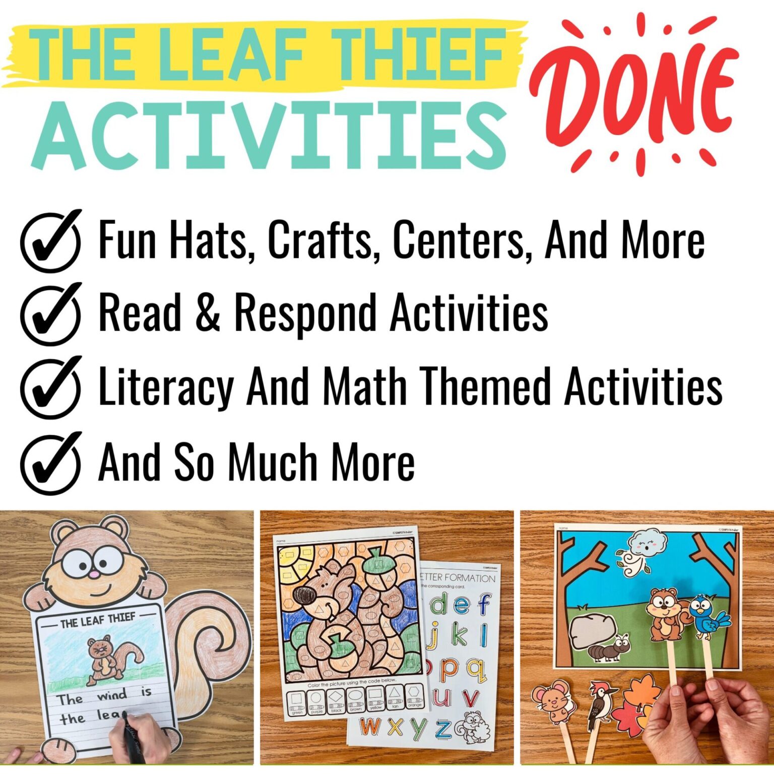The Leaf Thief Book Craft, Hat, Centers, Printables & More - Simply Kinder