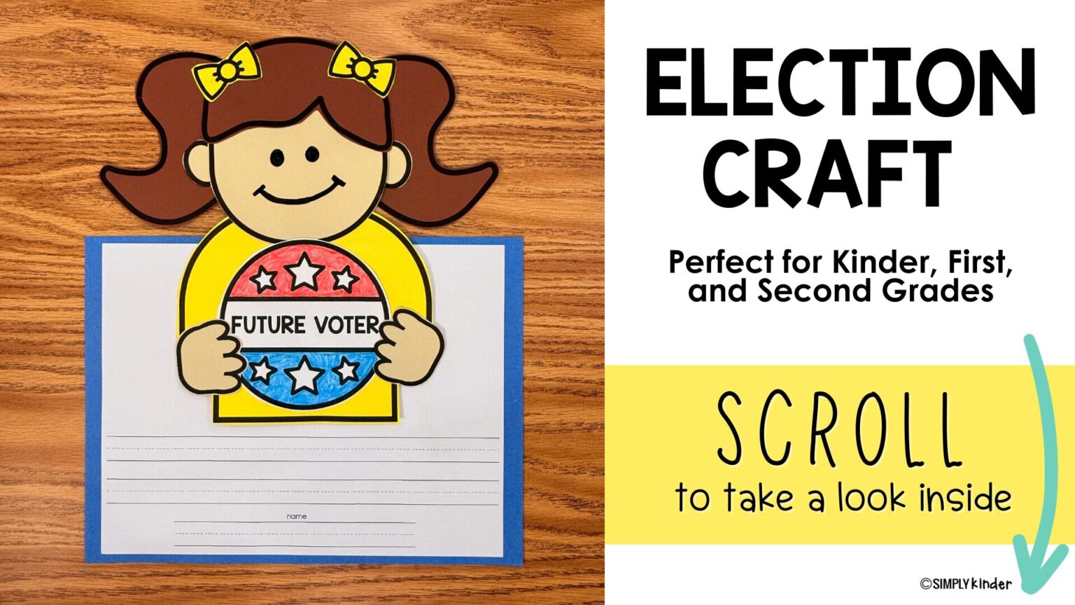 Election Craft and Bulletin Board Writing Project - Simply Kinder