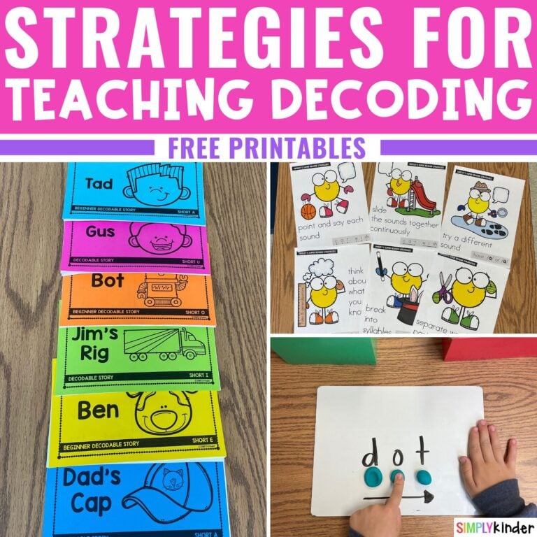 Strategies for Teaching Decoding - Simply Kinder