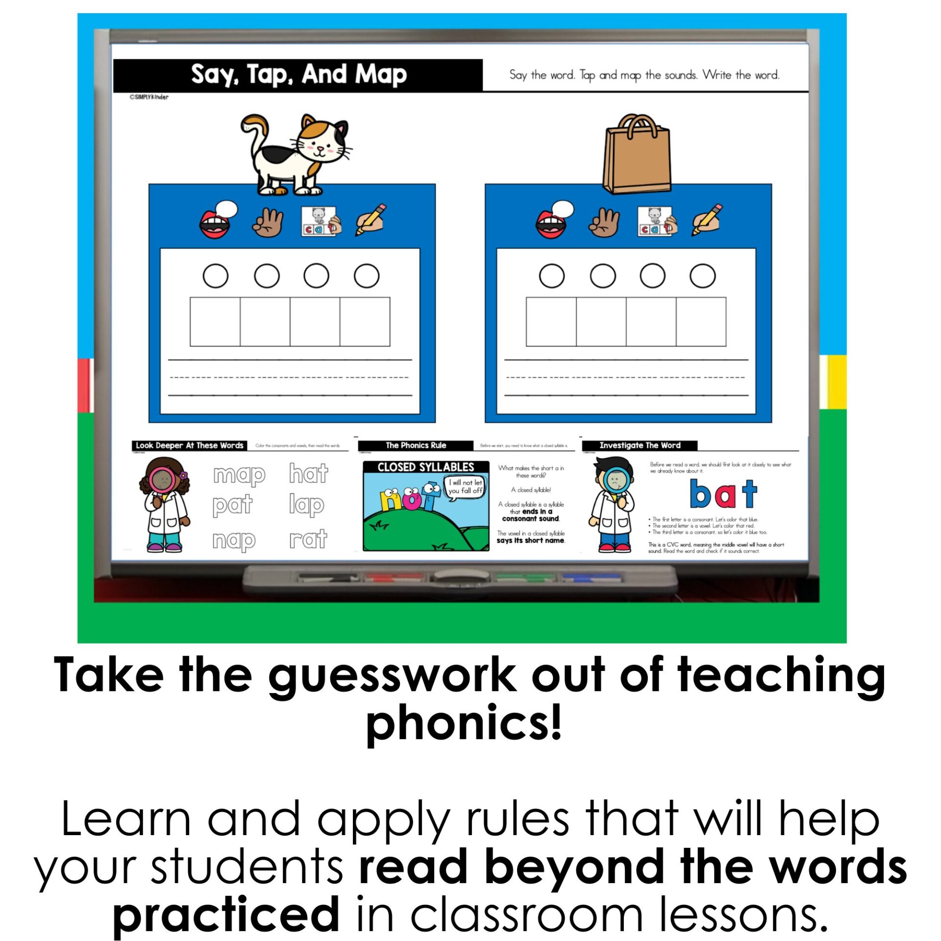 *BUNDLE UP* CVC Phonics Teaching Slides Kindergarten, Science of ...