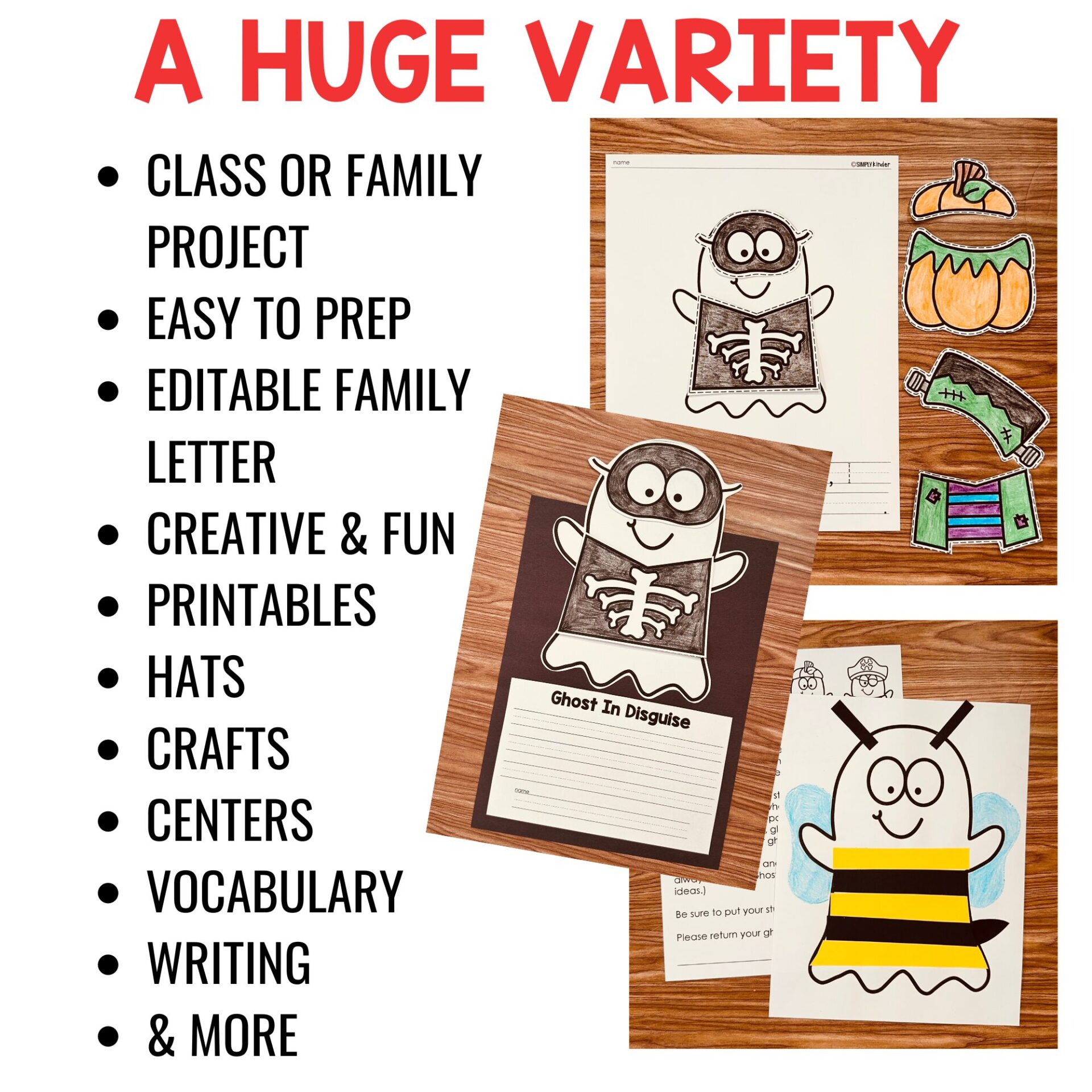 Disguise a Ghost, Ghost Craft & Bulletin Board, Halloween Activities ...